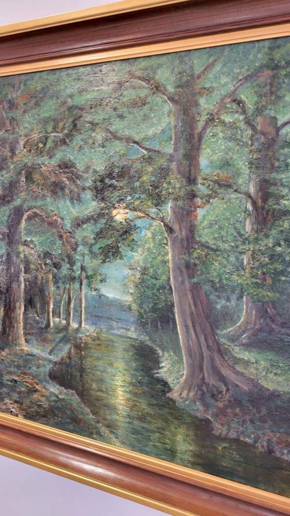 WILLIAM S. BUCKLIN Moonlit Forest Landscape Oil Painting | Etsy