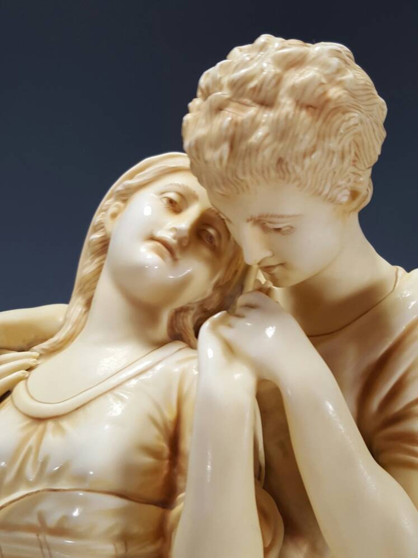 Royal Rudolstadt Thuringia Germany Large Bisque Porcelain Kissing ...