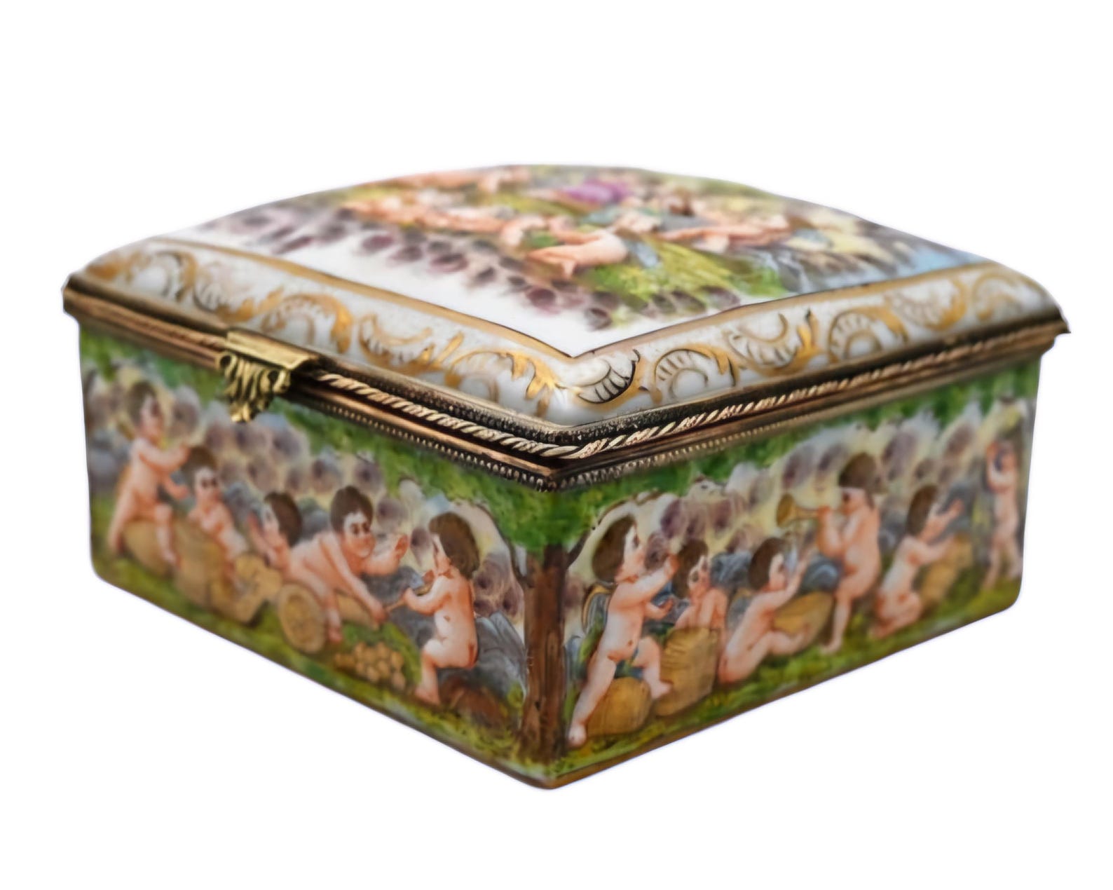 Capodimonte Enameled Porcelain Box - Etsy