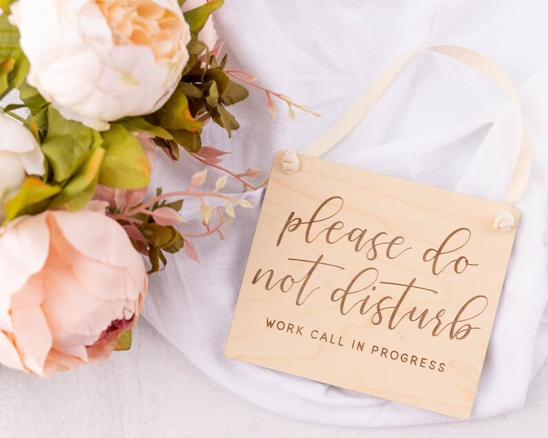 Please Do Not Disturb Door Sign, Conference Call Sign Handmade, Video ...