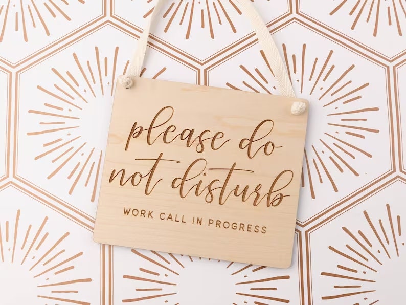 Please Do Not Disturb Door Sign, Conference Call Sign Handmade, Video ...