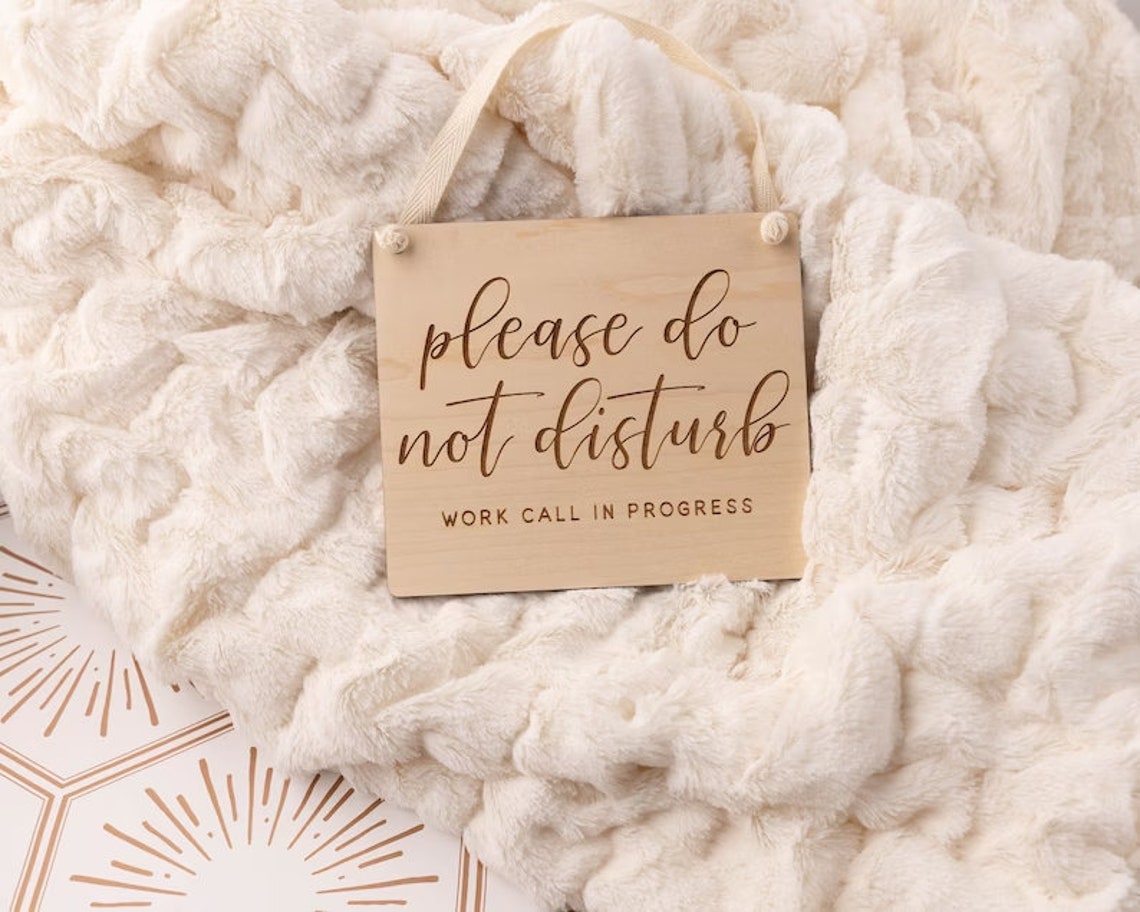 Please Do Not Disturb Door Sign, Conference Call Sign Handmade, Video ...