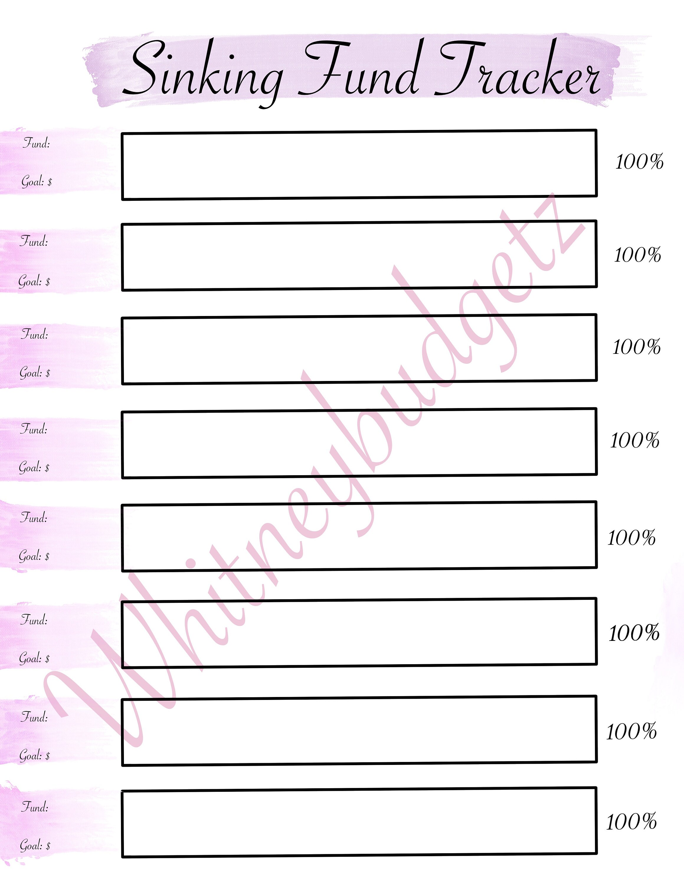 Sinking Fund Tracker Printable Pastel Theme - Etsy