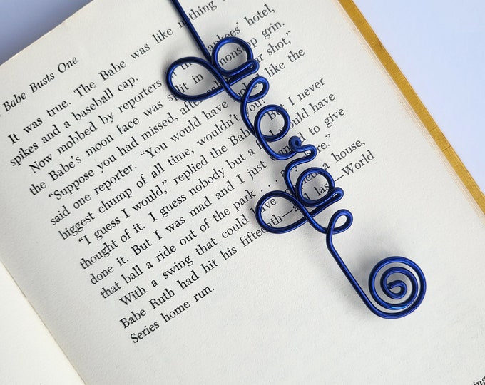 Personalized Wire Name Bookmark | Bookmark Name in Wire | Custom ...
