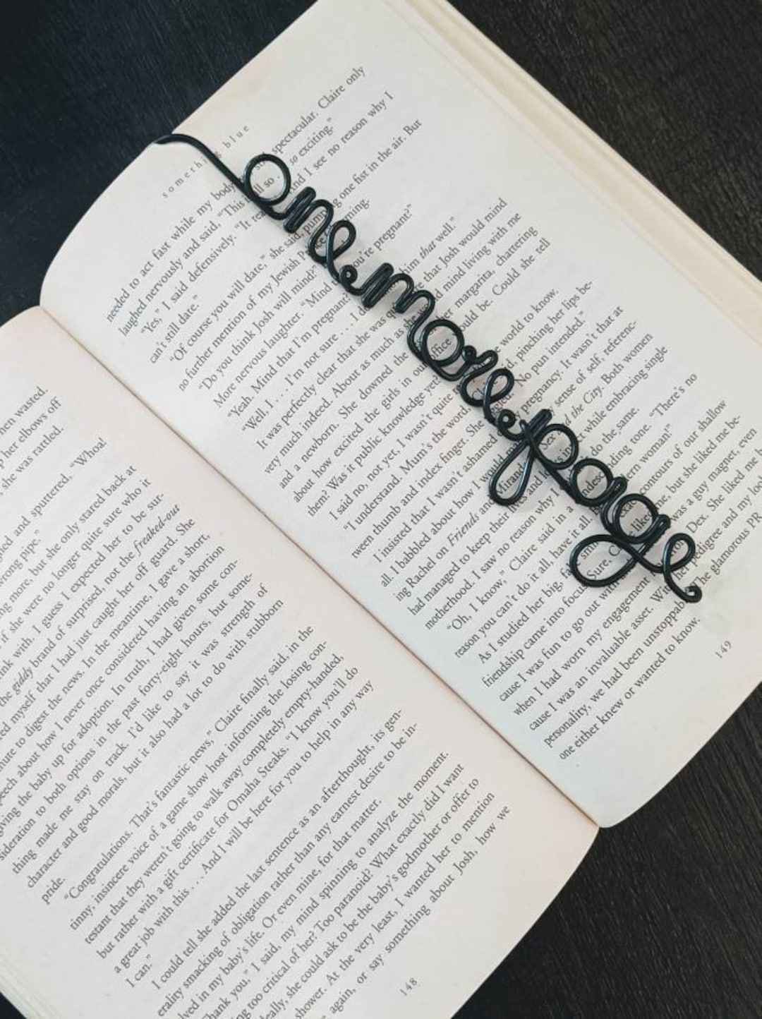 Bookmark, One More Page, Booklover Gift, Unique Bookmark, Wire Bookmark ...