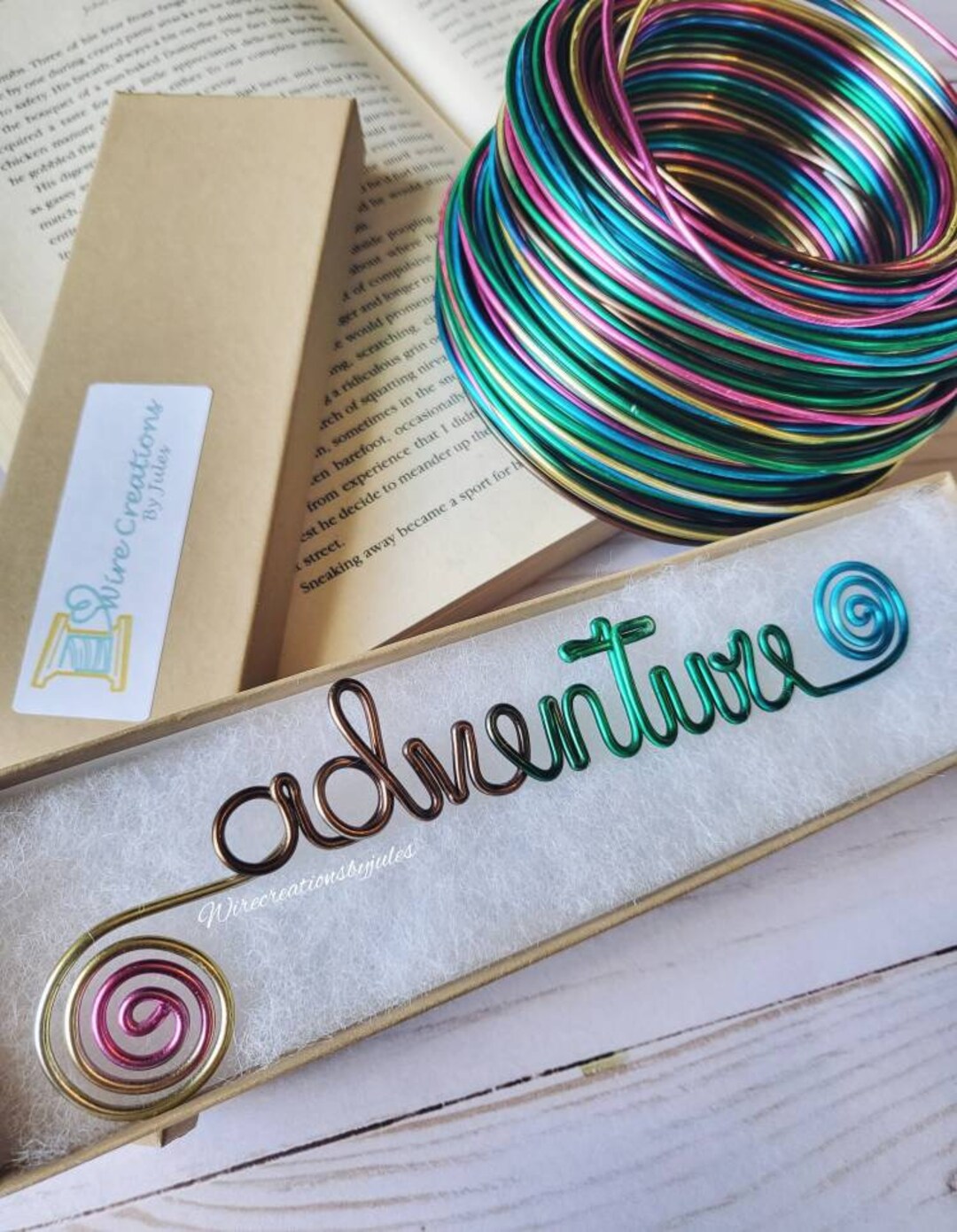 Custom Wire Bookmark: Personalized Book Lover Gift, Multicolor Bookmark ...