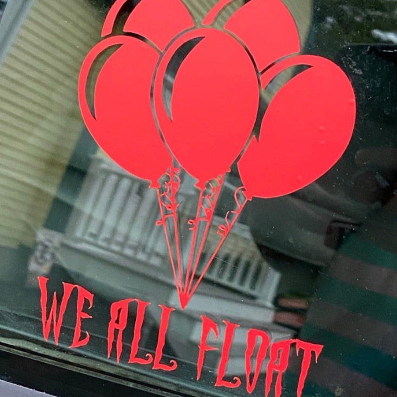 We All Float - Vinyl Car Window Decal - Etsy