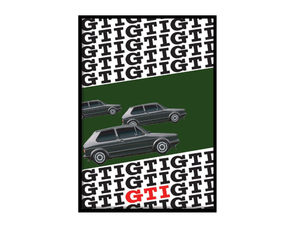 Poster Graphic: Volkswagen Golf GTI. MK1 | Ultramobile Icon. - Etsy