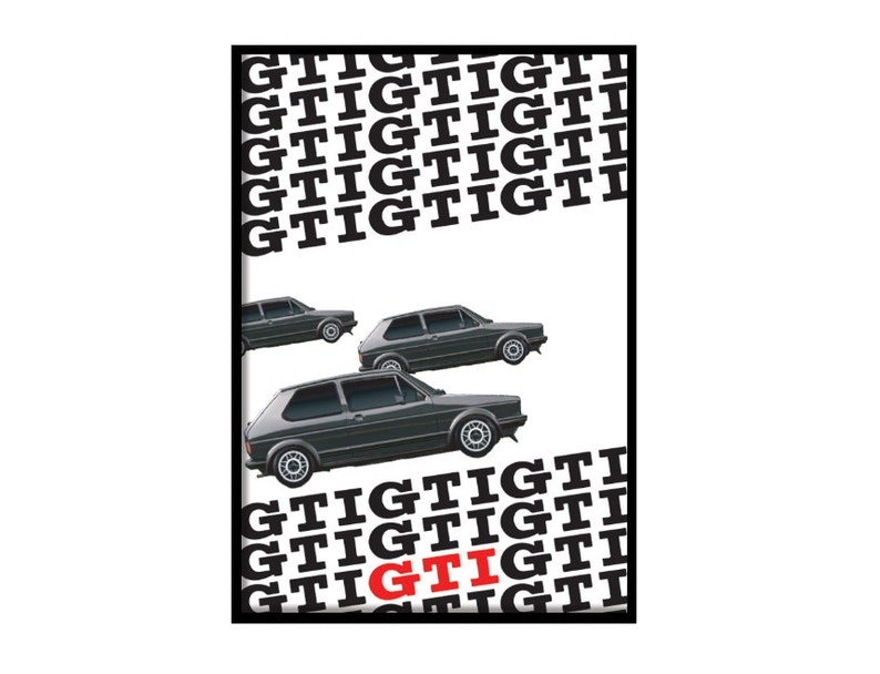 Poster Graphic: Volkswagen Golf GTI. MK1 | Ultramobile Icon. - Etsy