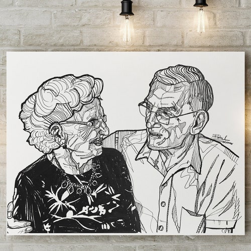 Line Art Commission // Custom Pen Line Drawing // Commission | Etsy