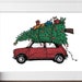 Car and Tree Print, Christmas Tree Print, Car Drawing, Car Tree ...