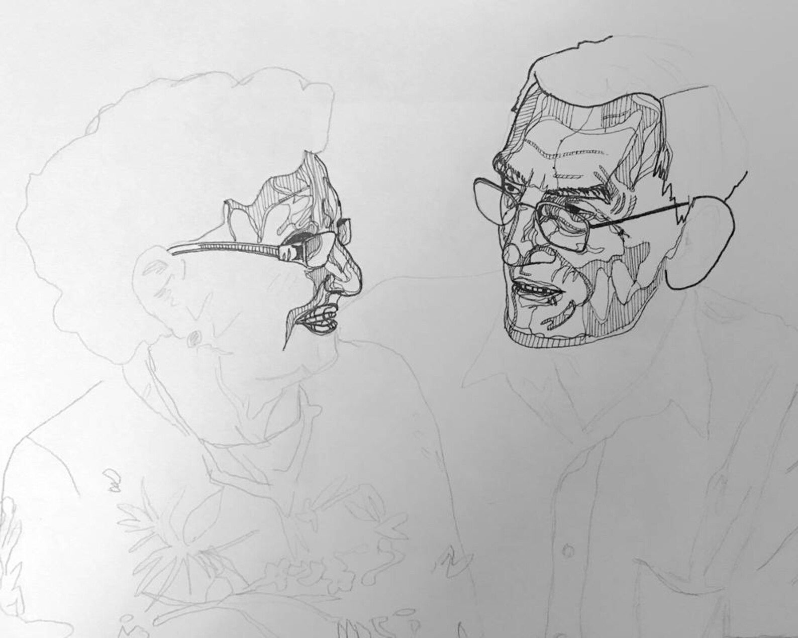 Line Art Commission // Custom Pen Line Drawing // Commission Portrait ...