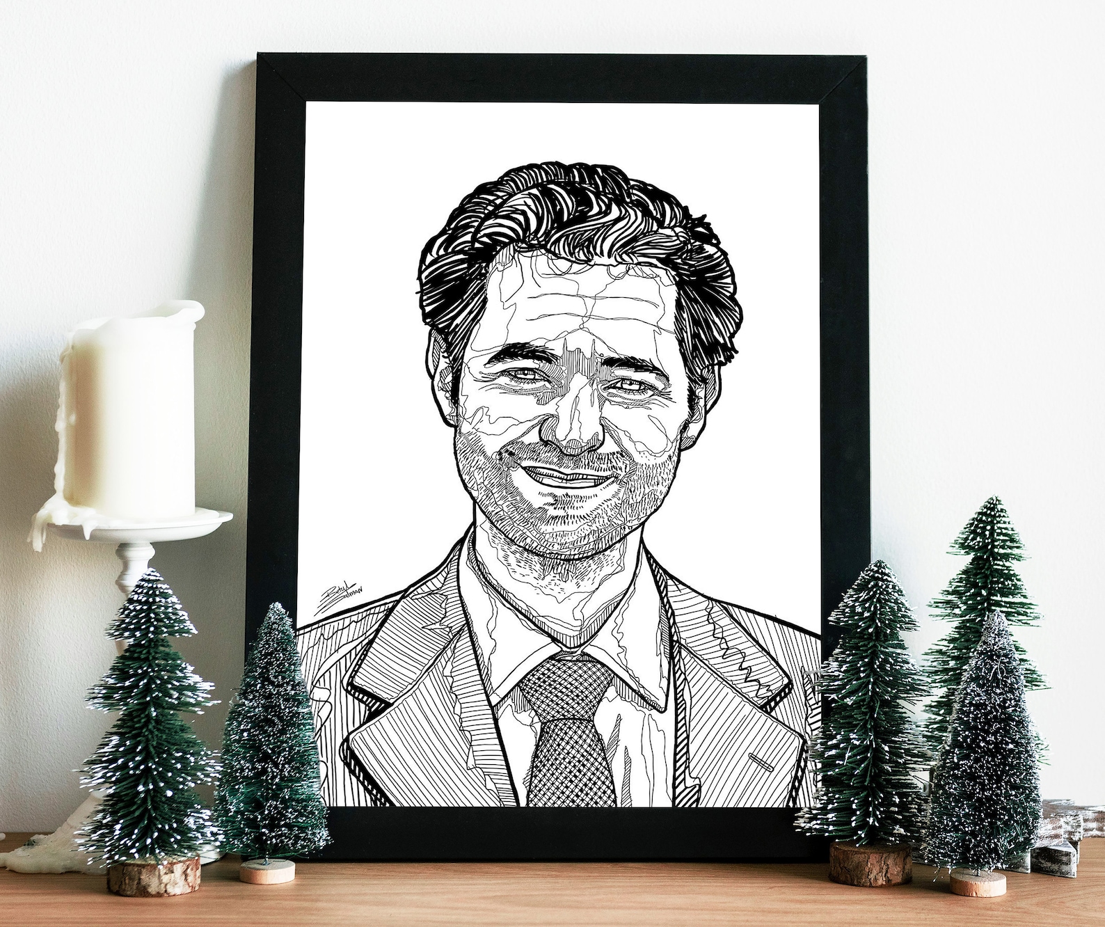 Digital art commission // Custom black line drawing portraits | Etsy