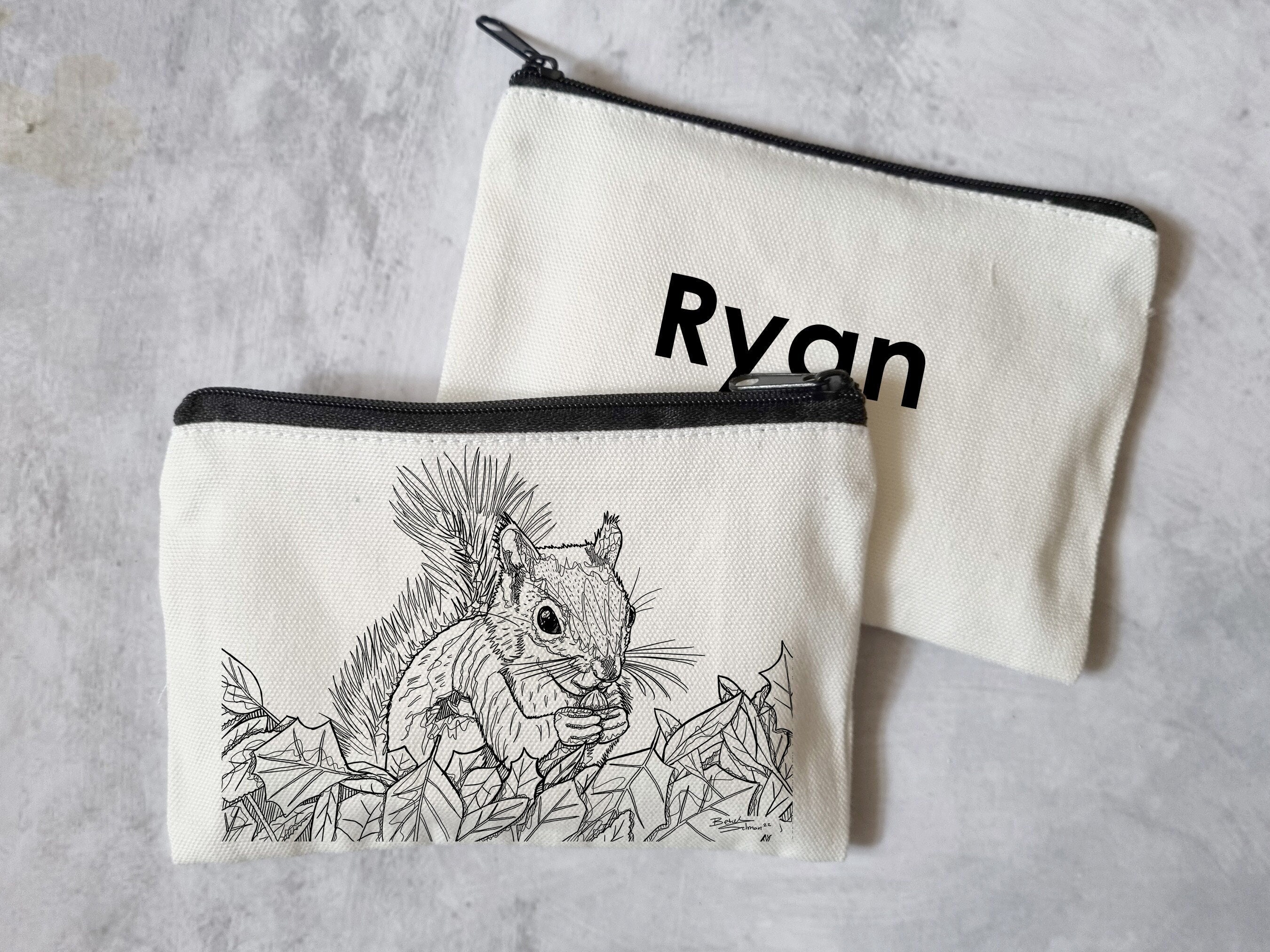 Squirrel in Pencil - Etsy