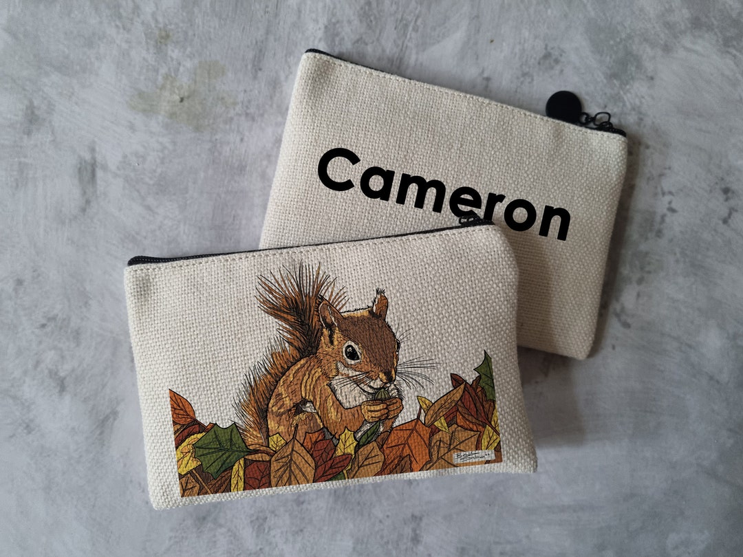 Colored Squirrel Pencil Case, Squirrel Pouch, Squirrel Wallet, Custom ...