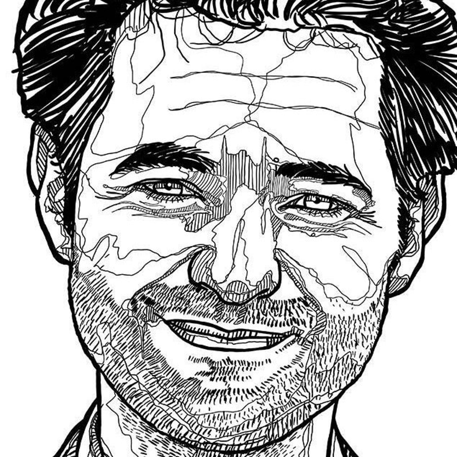 Digital art commission // Custom black line drawing portraits | Etsy