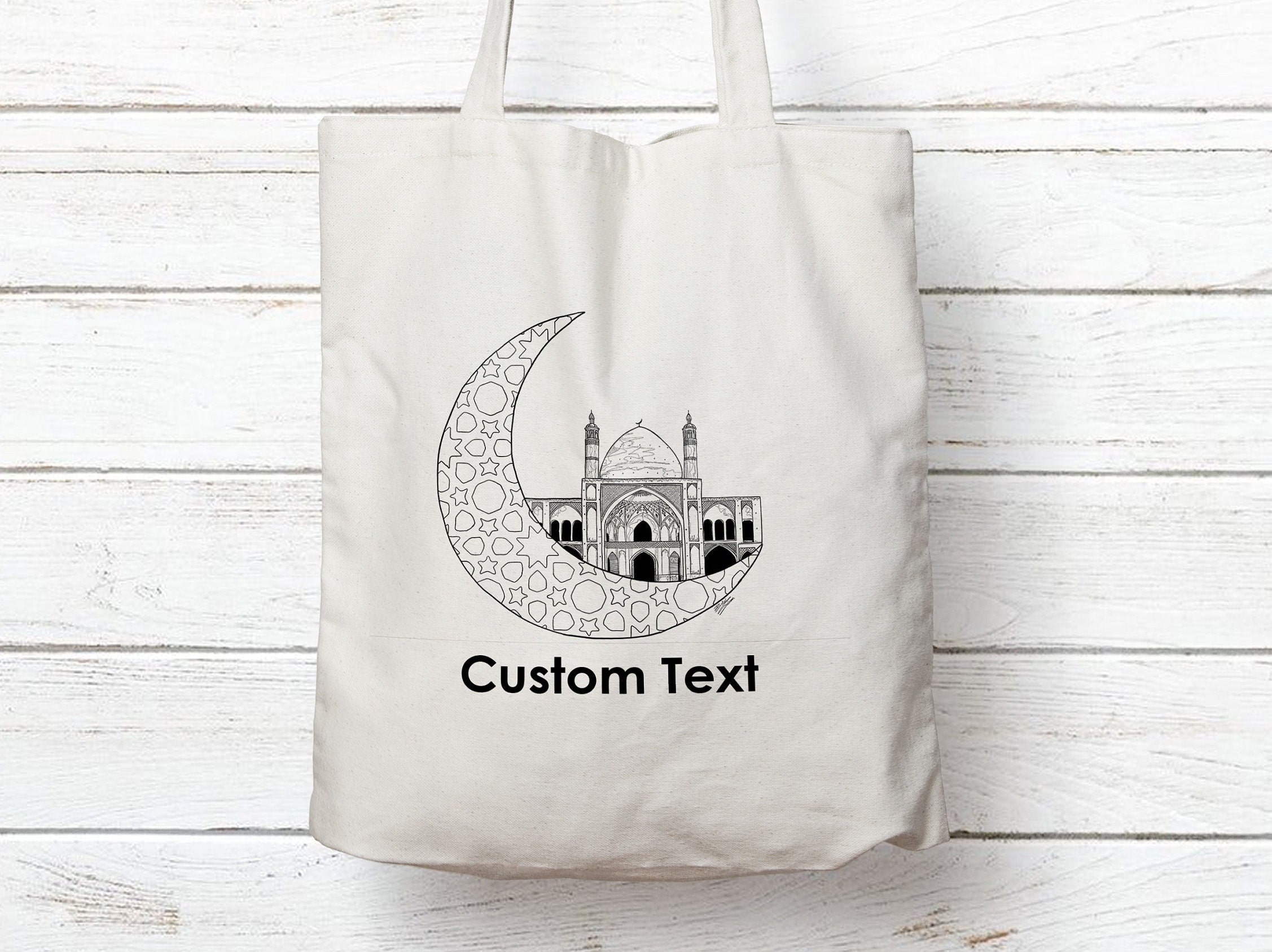 Mosque and Moon Tote Bag Eid Bag Ramadan Bag Prayer Matt - Etsy