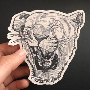 Lioness Sticker, Laptop Decal, Wall Art, Sticker Collection, Notebook ...