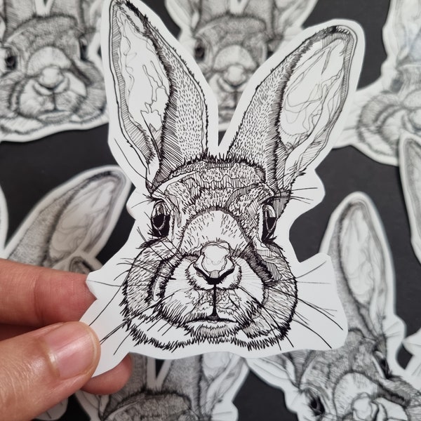 Rabbit Sticker - Etsy