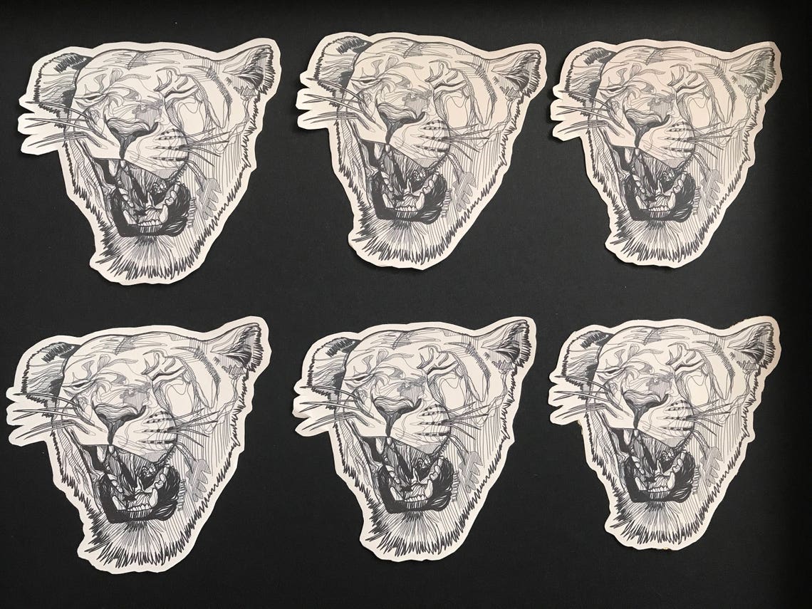 Lioness Sticker, Laptop Decal, Wall Art, Sticker Collection, Notebook ...