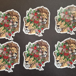 Lion and Lioness Sticker, Wedding Sticker, Laptop Decal, Bullet Journal ...