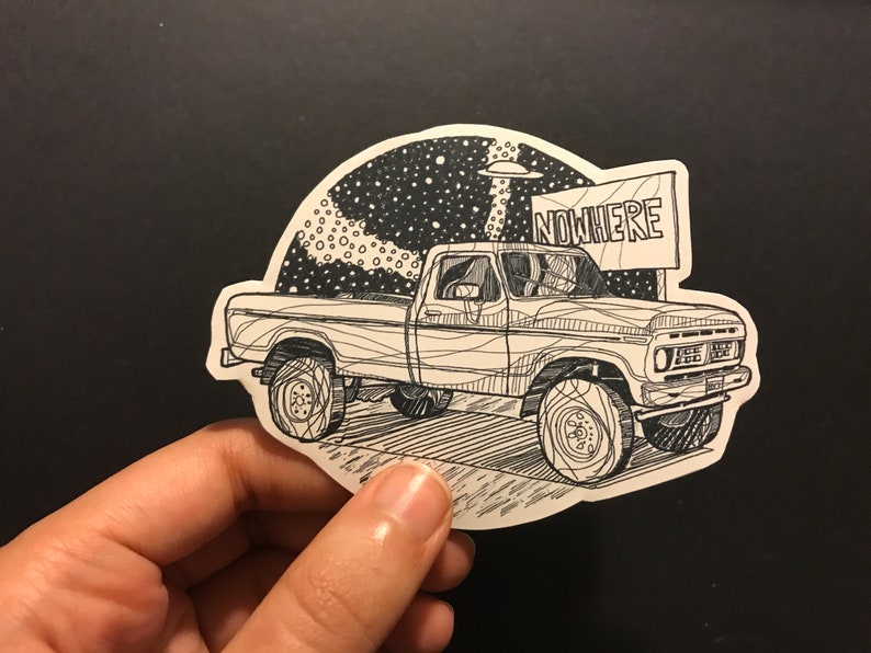 Pack of Three Cars Stickers, Laptop Decal, Car Illustration, Line ...