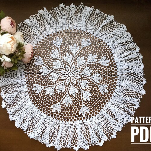 Crochet Doily Patterns Ruffle Edge Doily Instant Download | Etsy