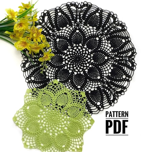 Pineapple Crochet Doily Pattern Digital Instant Download - Etsy