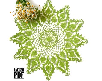 Pineapple Crochet Doily Pattern Digital Instant Download | Etsy