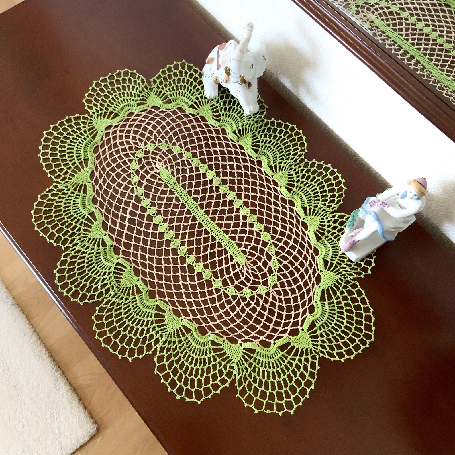 PDF Set of 2 Crochet Pattern Oval Doily Pattern Vintage - Etsy