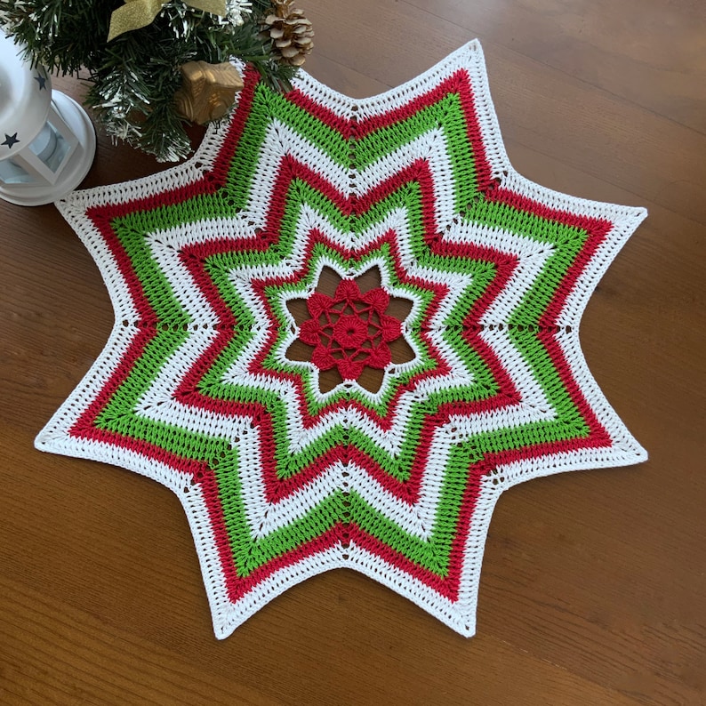 Christmas Doily Pattern Vintage Crochet Pattern 16 in - Etsy