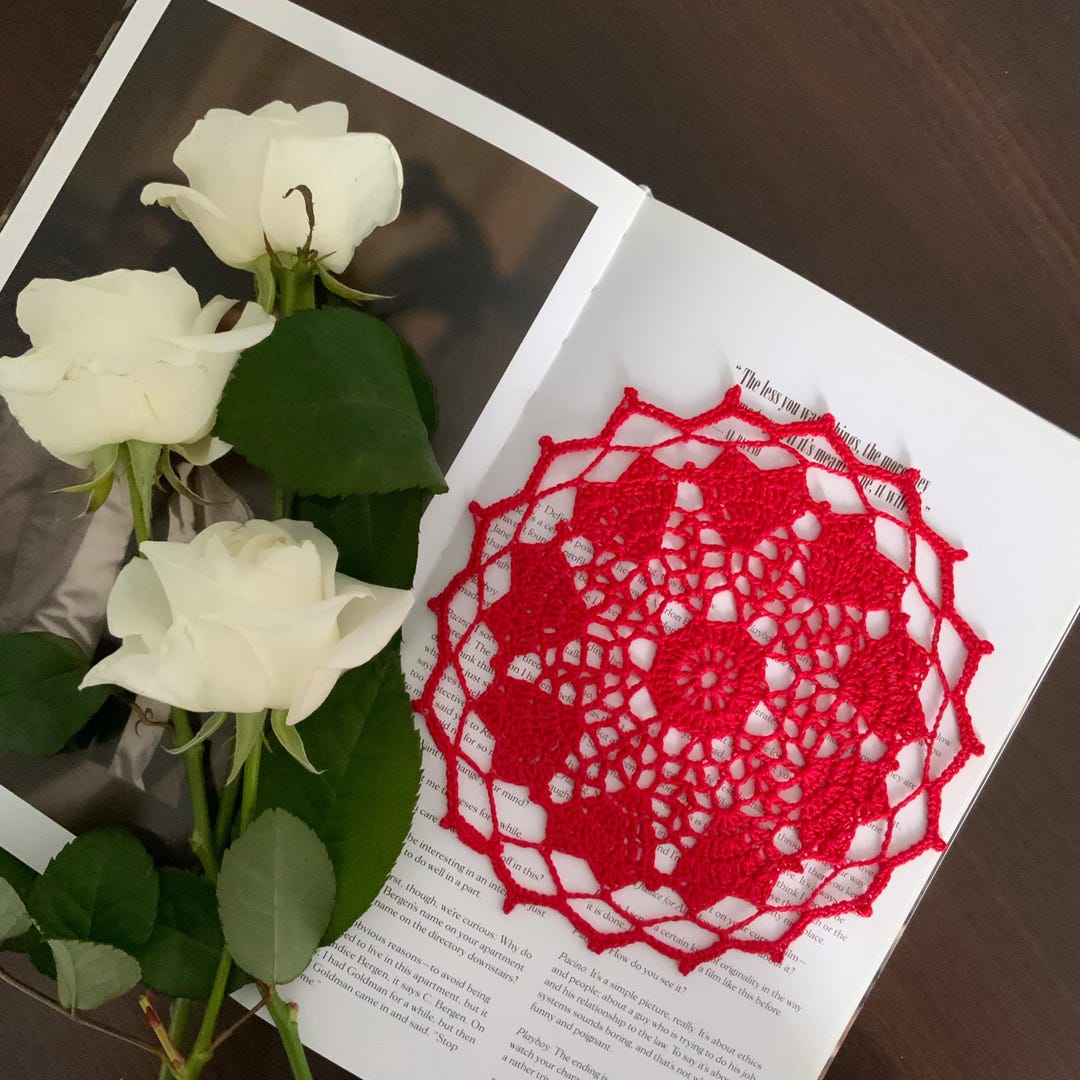 Valentines Doily Crochet Pattern - Crochet Lacy Heart Pattern - Crochet ...