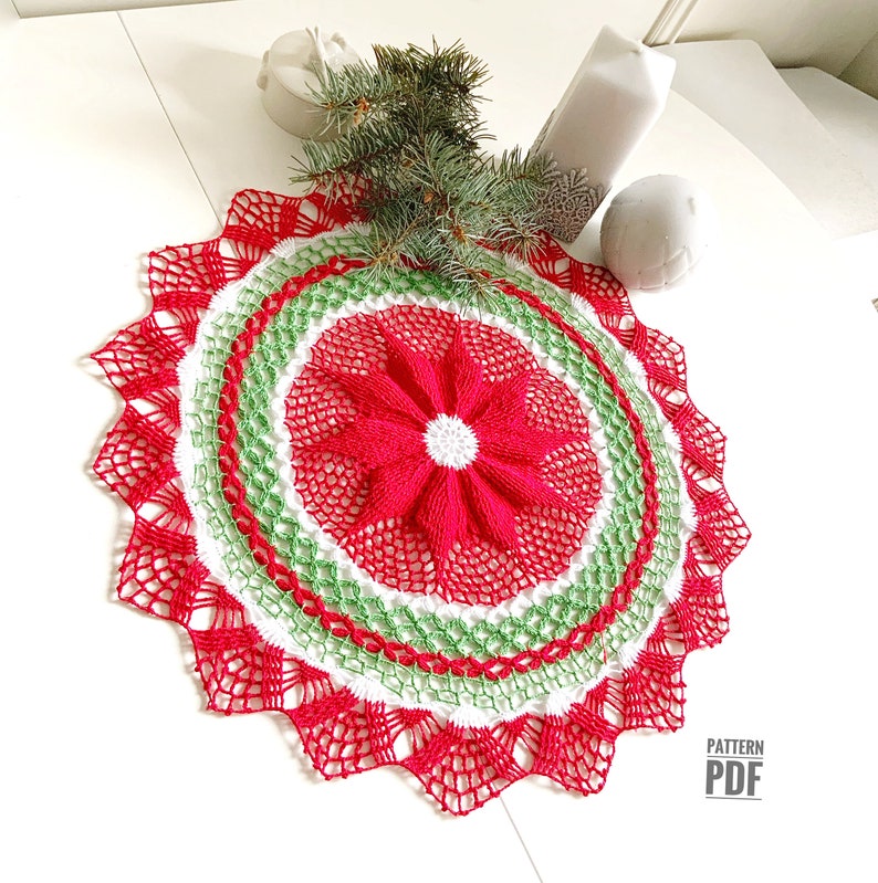 Christmas Doily Crochet Pattern, Vintage Pineapple Pattern Doilies ...
