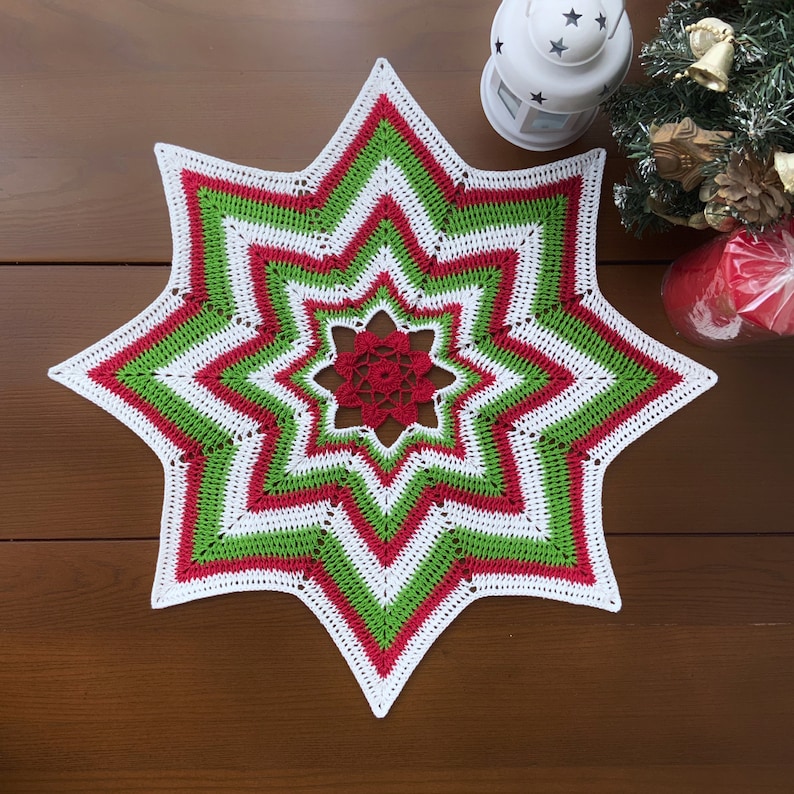 Christmas Doily Pattern Vintage Crochet Pattern 16 in - Etsy