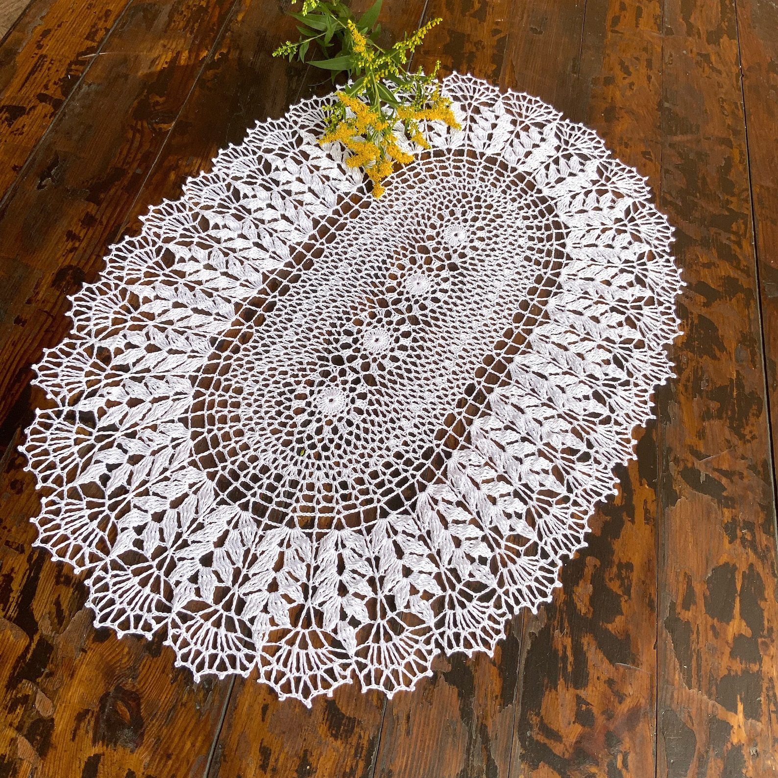 Doily Crochet Pattern Pdf Pattern for Oval Crochet Doily - Etsy UK
