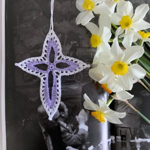 Lace Cross Crochet Pattern - Small Crochet Cross Pattern - Crochet Lace ...