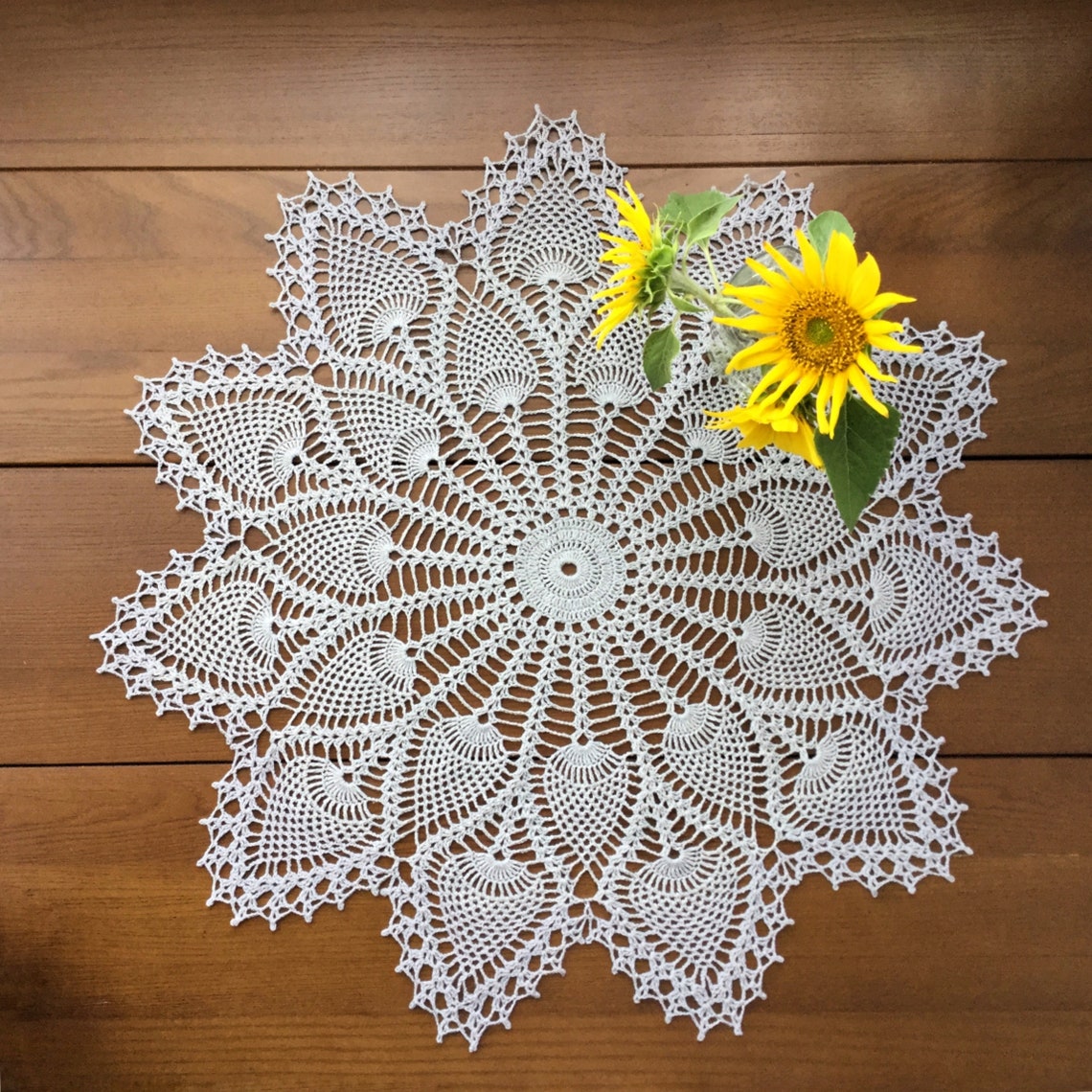 Pineapple Crochet Doily Pattern Digital Instant Download | Etsy