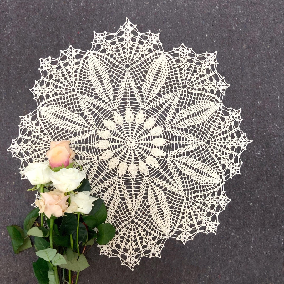 Large Centerpiece Crochet Doily Pattern - Crochet Lace Pattern Doily ...