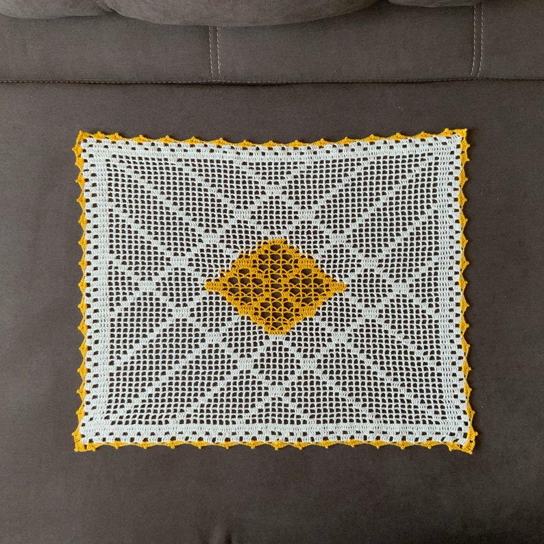 Crochet Pattern for Rectangular Doily Filet Crochet Doily - Etsy