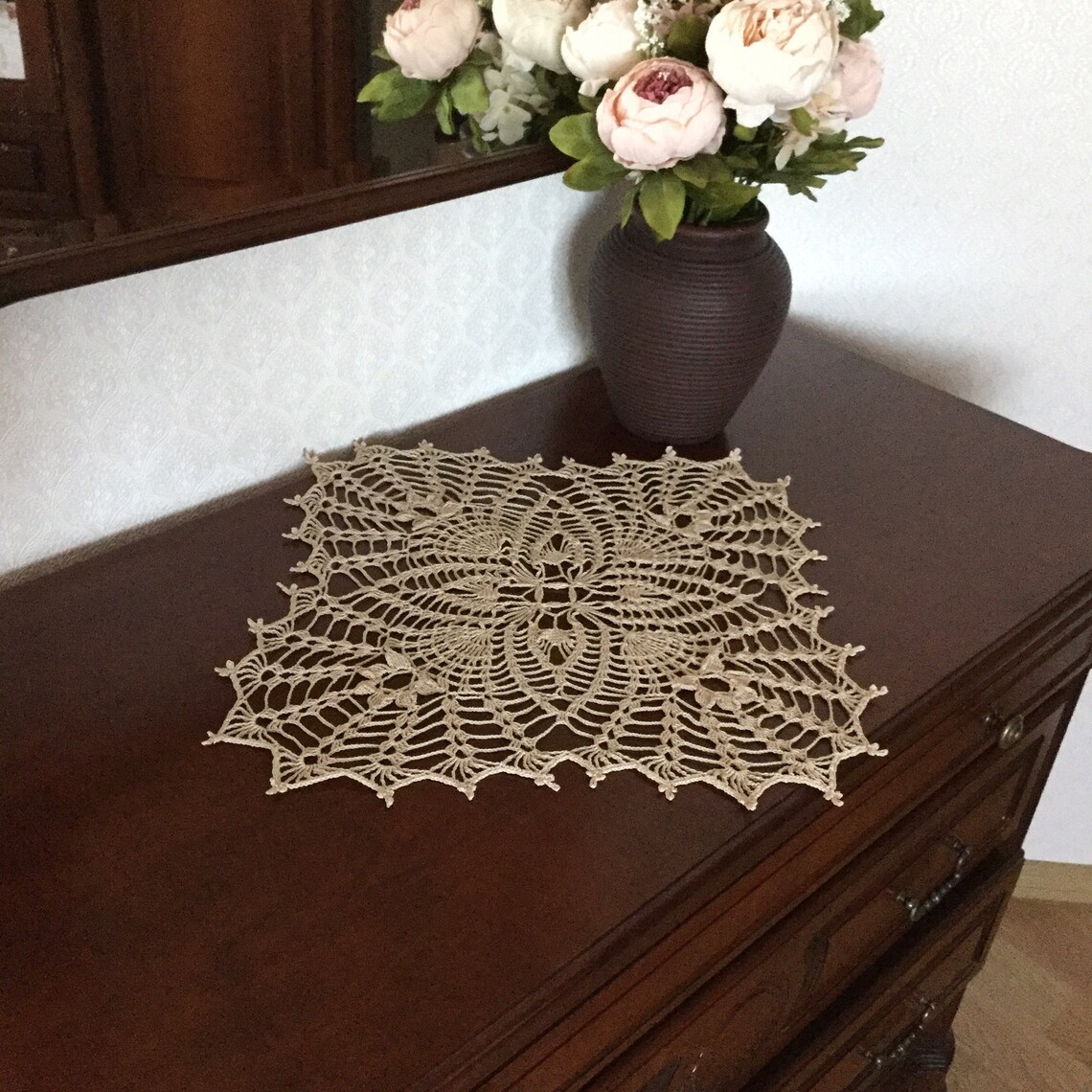 Crochet Pattern, Square Within a Square Doily Pattern PDF, Crochet ...