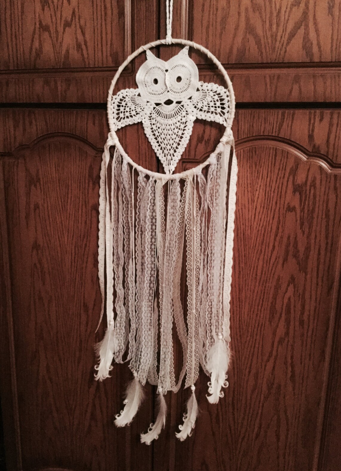 Owl Dreamcatcher Large Catcher Hanging Crochet Dream Catcher | Etsy