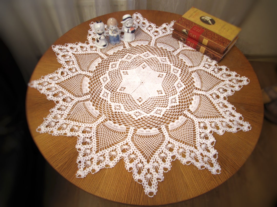 Pineapple Doily Crochet Pattern, Large Doilies Pattern, 41 Inches ...