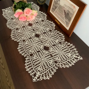 Crochet Pattern Doily of Motifs, Table Runner Pattern, Doilies Crochet ...