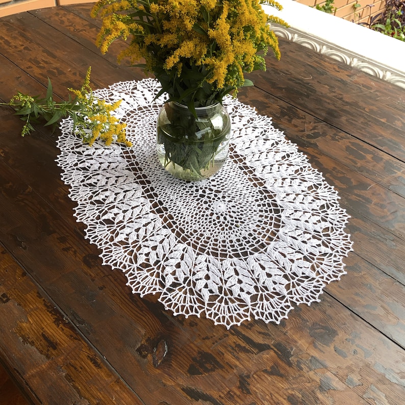 Doily Crochet Pattern, Pdf Pattern for Oval Crochet Doily, INSTANT ...