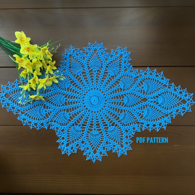 Doily Crochet Pattern Pineapple Crochet Pattern Crochet - Etsy