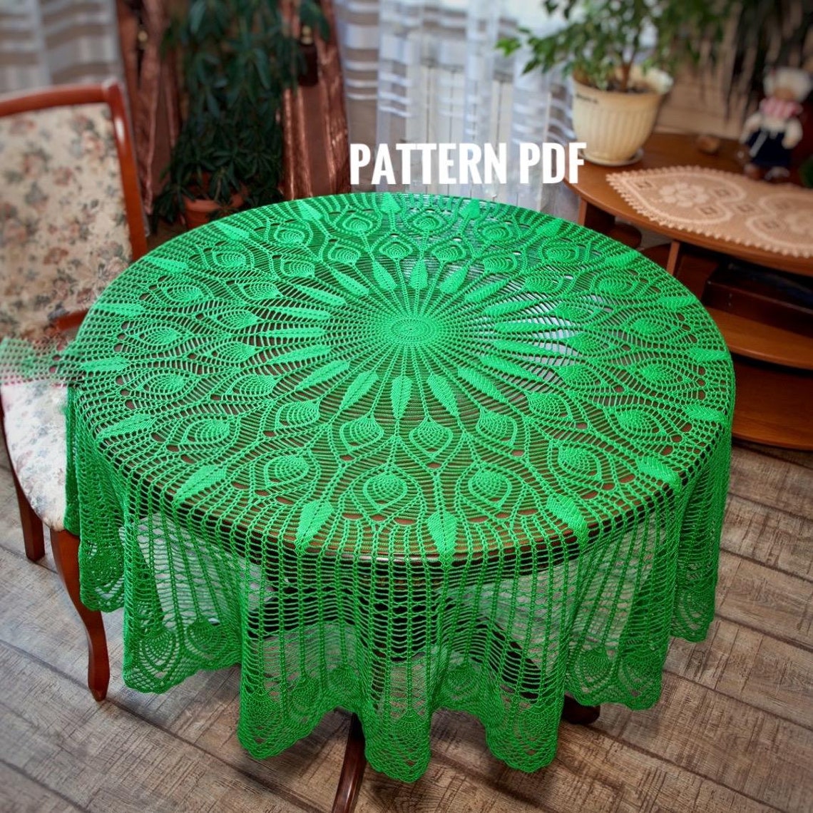 Crochet Round Table Cloth Pattern -crochet Pattern for Large Round ...
