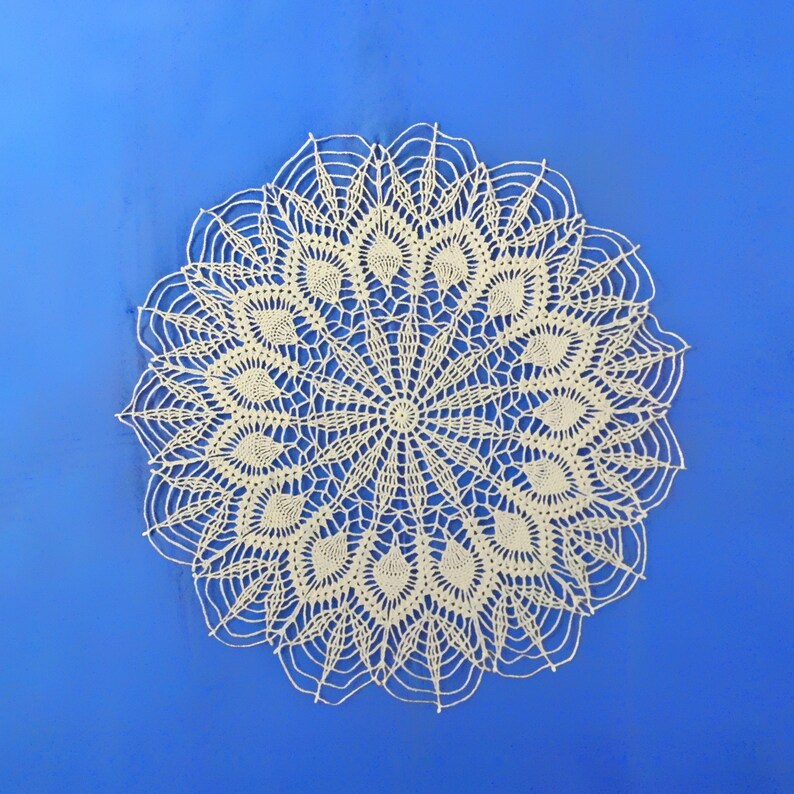 Crochet Pattern Round Doily crocheted Easy Doily - Etsy