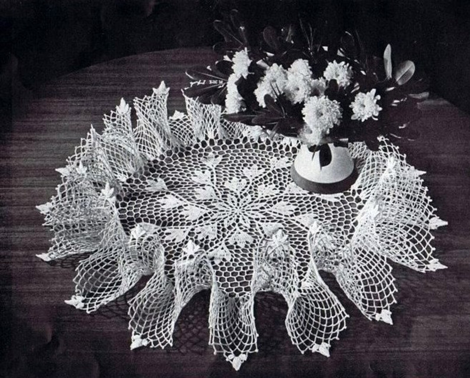 Crochet doily patterns ruffle edge doily instant download | Etsy