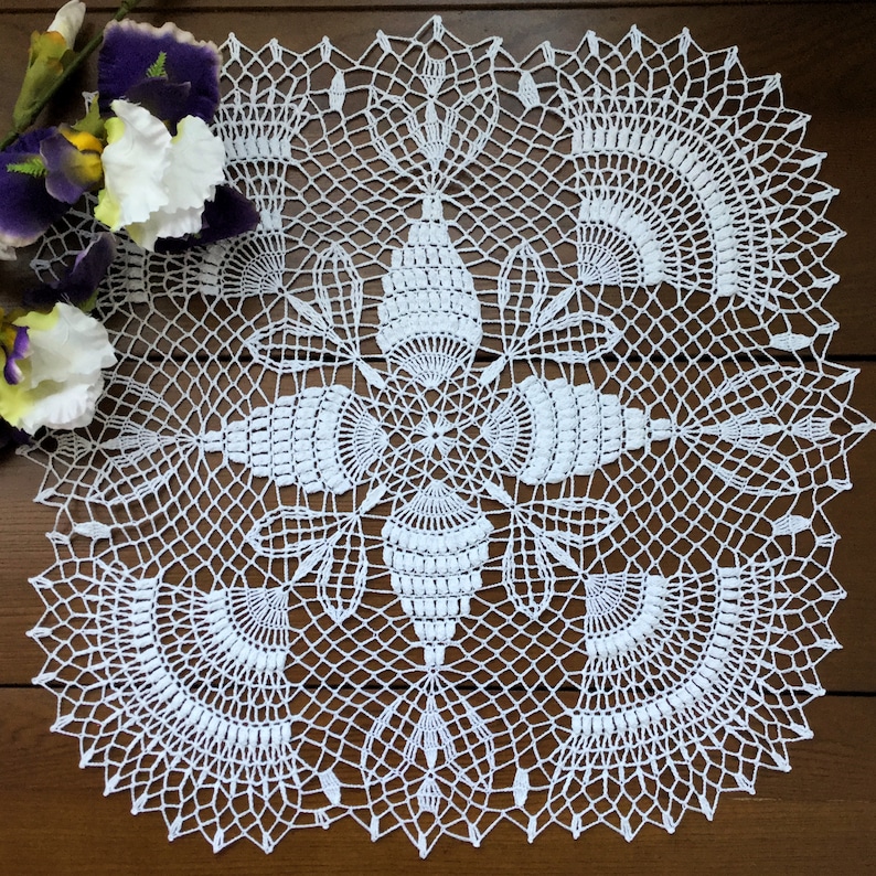 Crochet Doily Pattern Crochet Square Doily Step by Step - Etsy