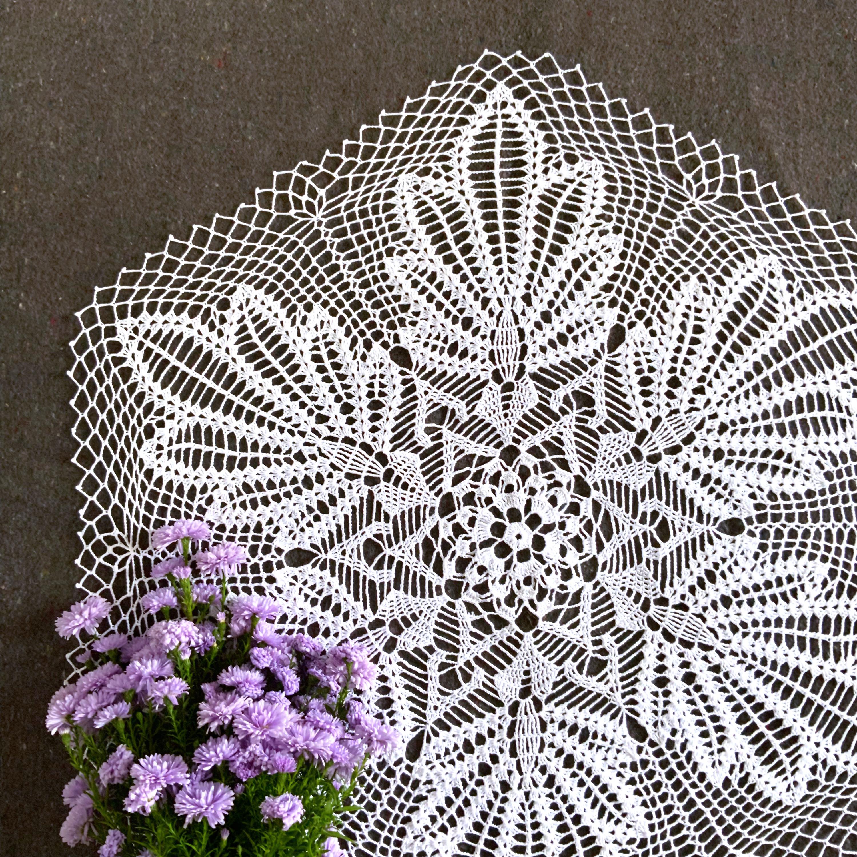 Crochet Easy Doily Patterns - Crochet Doily Pattern With Chart- Table ...